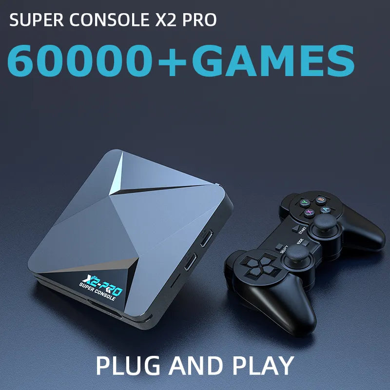 KinHank Super Console X2 Pro 4K Portable Video Game Consoles 60000 Retro Games 70 Emu
