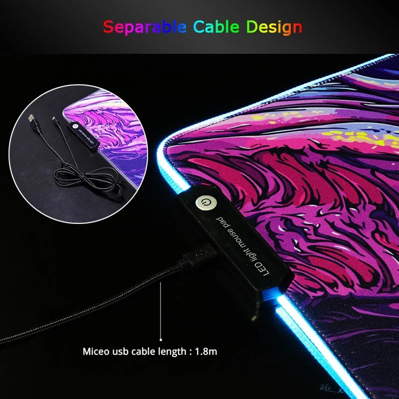 RGB ASUS ROG Mouse Pad Gaming Accessories Computer Mousepad Keyboard ...