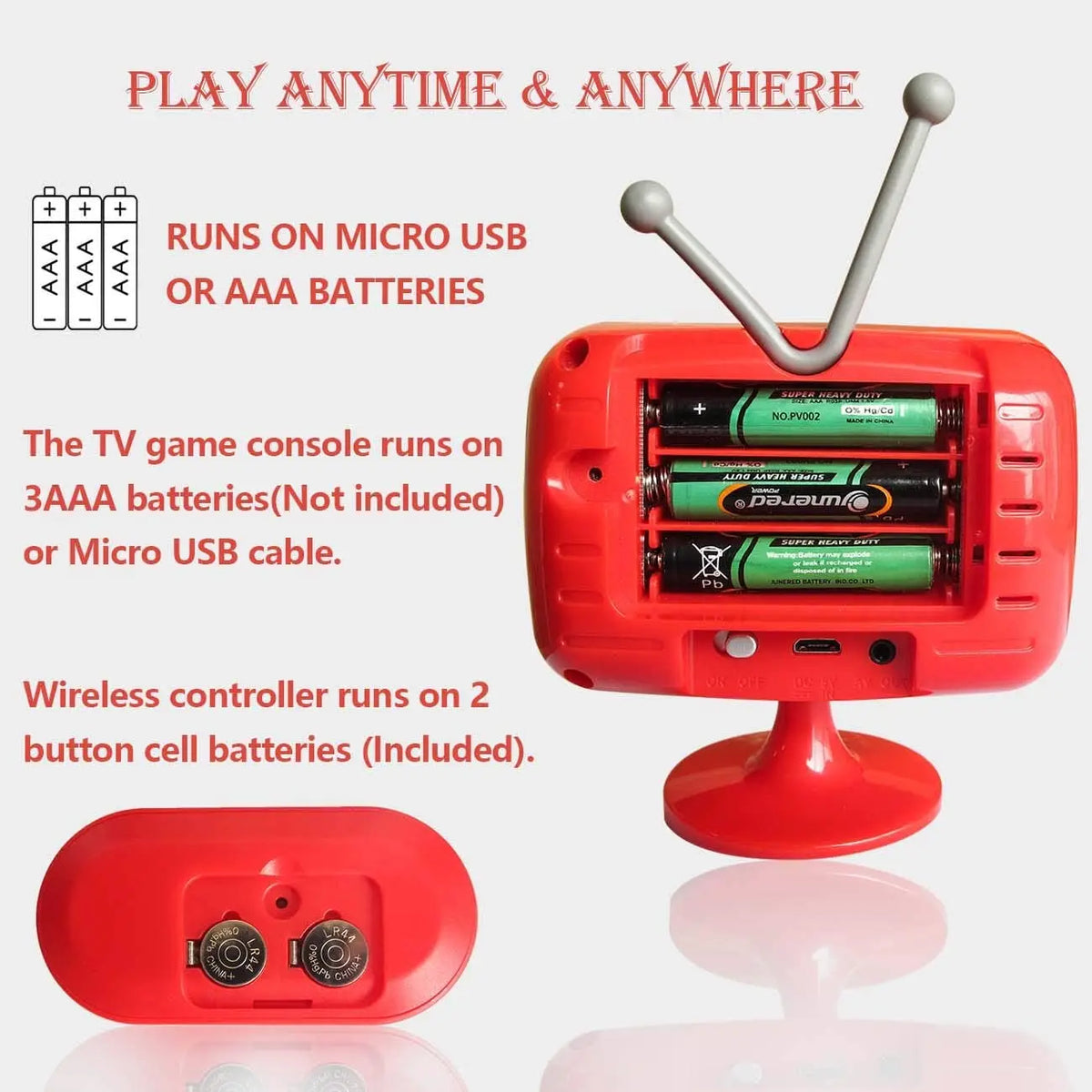 Wolsen Retro Handheld Game Console Mini Game Player With 300 Classic ...