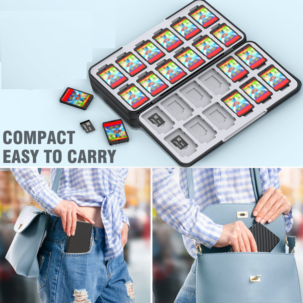 72 In 1 Switch Game Card Storage Case Beboncool Magnetic Switch Game ...