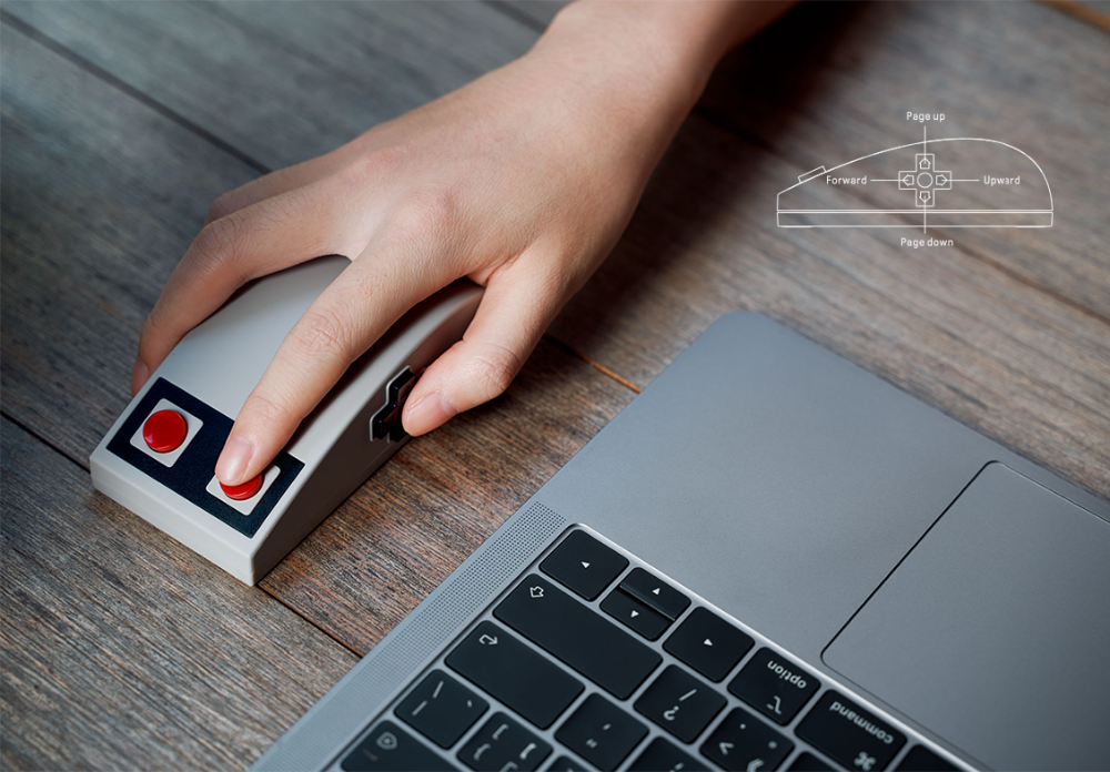 8BitDo N30 Wireless Mouse with D-pad navigation button 3D touch panel