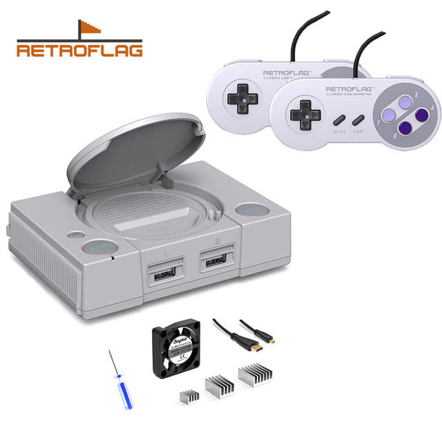 Retroflag Pi Station Case+2PCS Retroflag SUPERPi Classic Wired USB ...